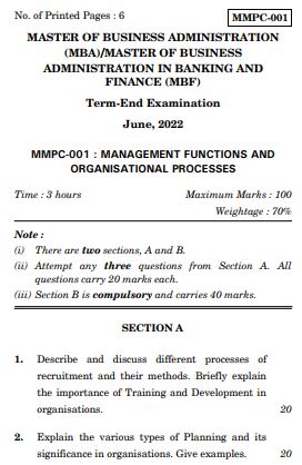IGNOU MMPC 1 Previous Years Solved Question Paper
