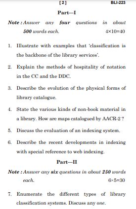 IGNOU BLI 223 Previous Years Solved Question Paper