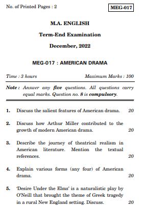 IGNOU MEG 17 Previous Years Solved Question Paper