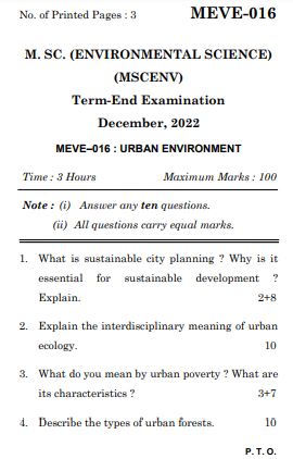 IGNOU MEVE 16 Previous Years Solved Question Paper