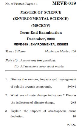 IGNOU MEVE 19 Previous Years Solved Question Paper