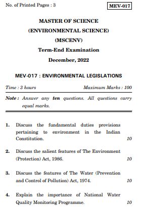 IGNOU MEV 17 Previous Years Solved Question Paper