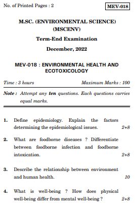IGNOU MEV 18 Previous Years Solved Question Paper